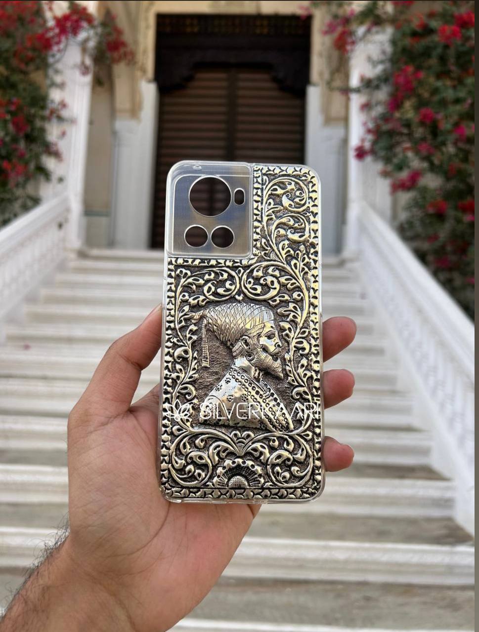 Shivaji Maharaj Silver Phone Case – Silverkaari