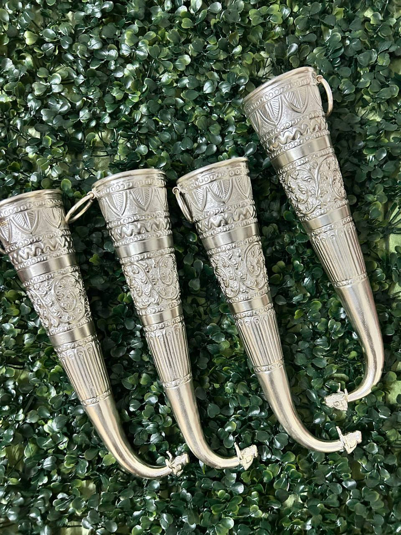 Pure Silver Gomukhi Shringi 7inch – Silverkaari